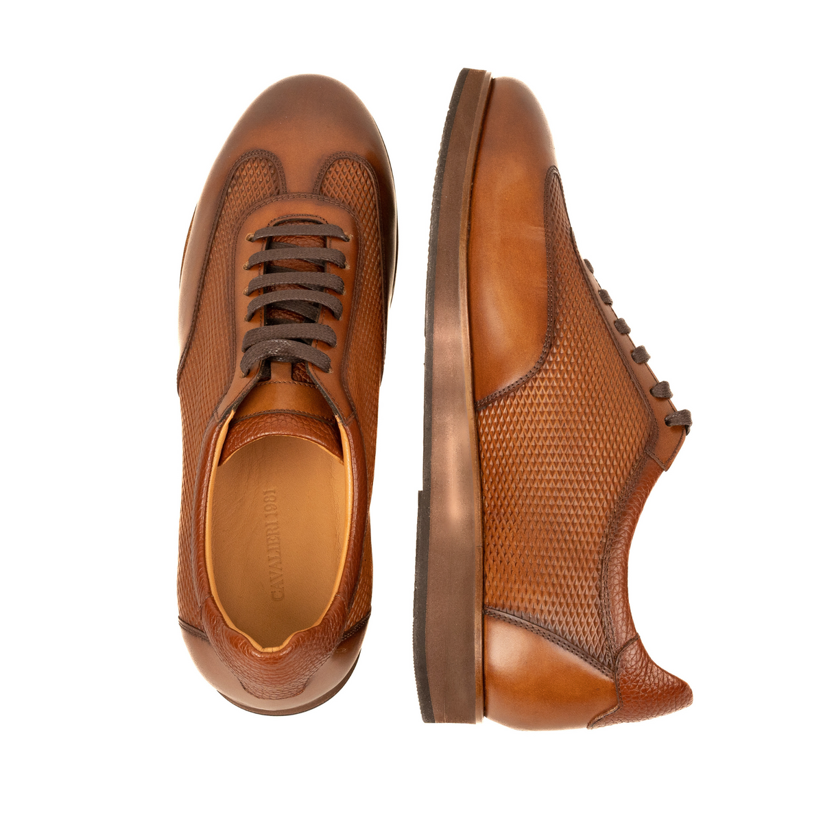 Comacchio Brown handmade genuine leather sport shoes – Cavalieri1981.com
