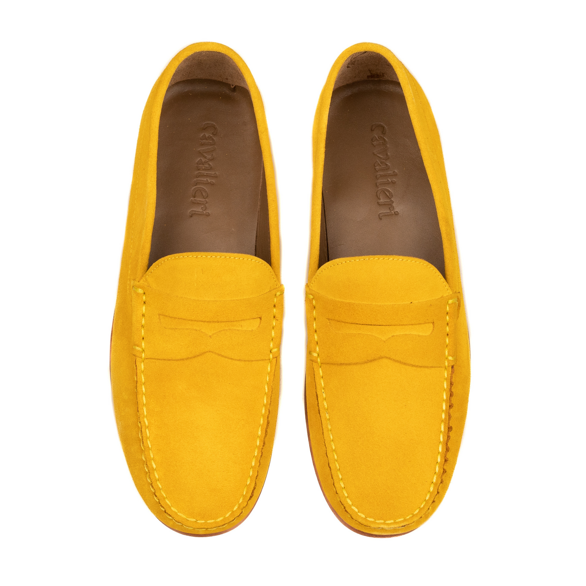 Noto Yellow suede classic moccasins – Cavalieri1981.com